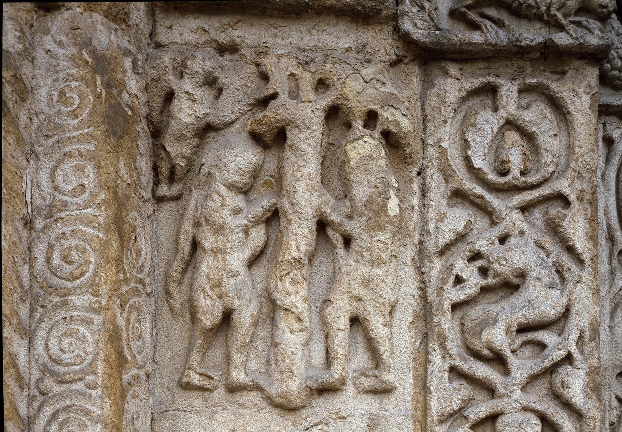 Adam and Eve (detail) by Romanesque: Buy fine art print