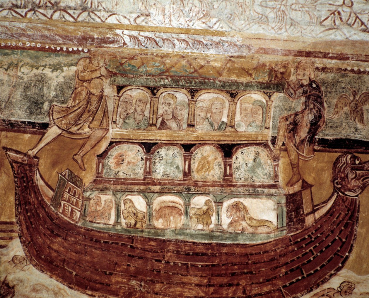 The arch of Noah (fresco of the ceiling) by Romanesque