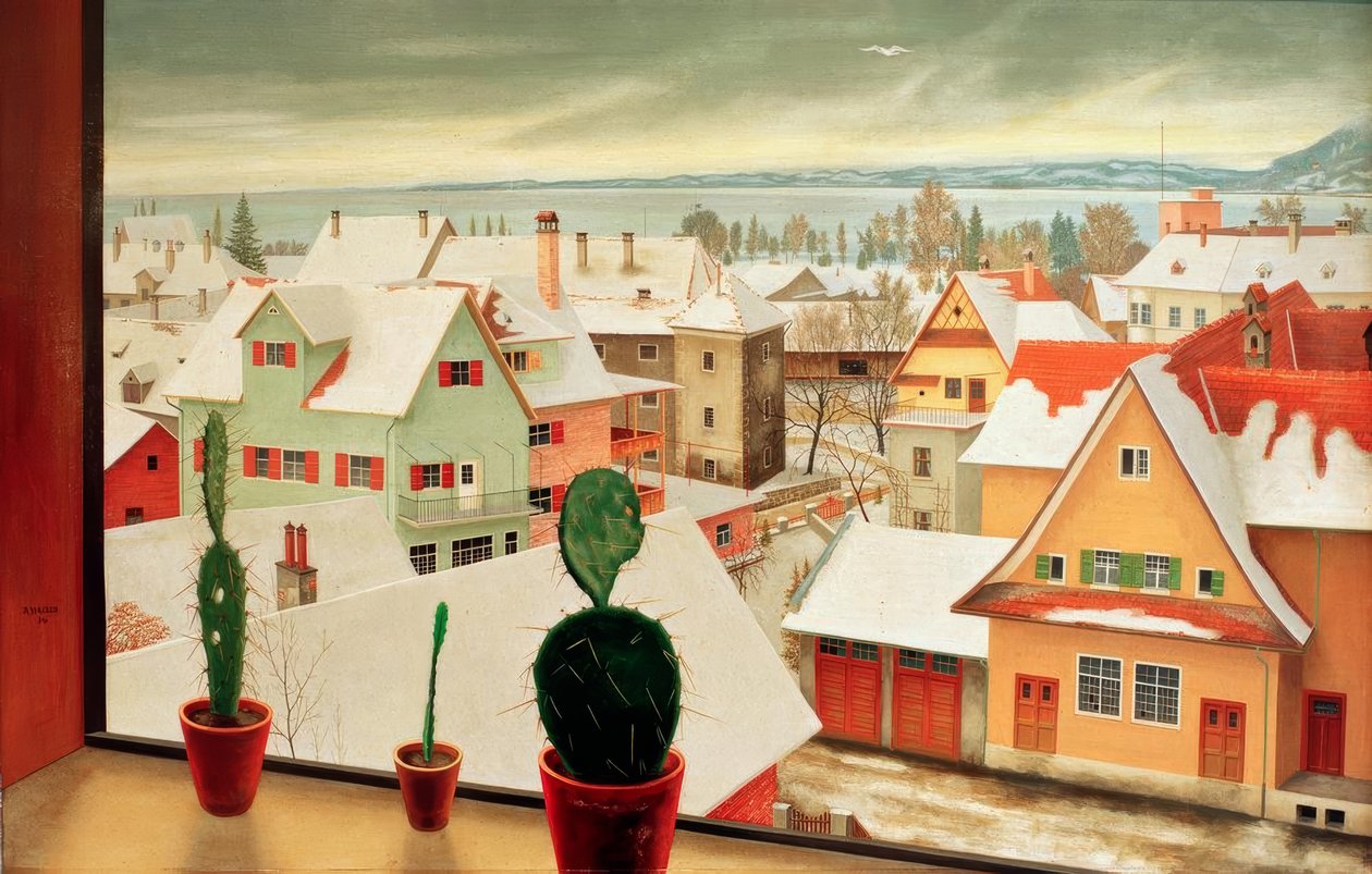 Winter Landscape – View from the Studio by Rudolf Wacker