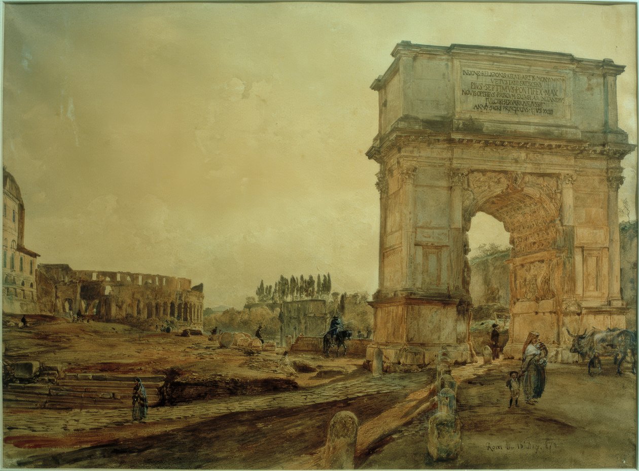 Arch of Titus in Rome by Rudolf von Alt: Fine art print