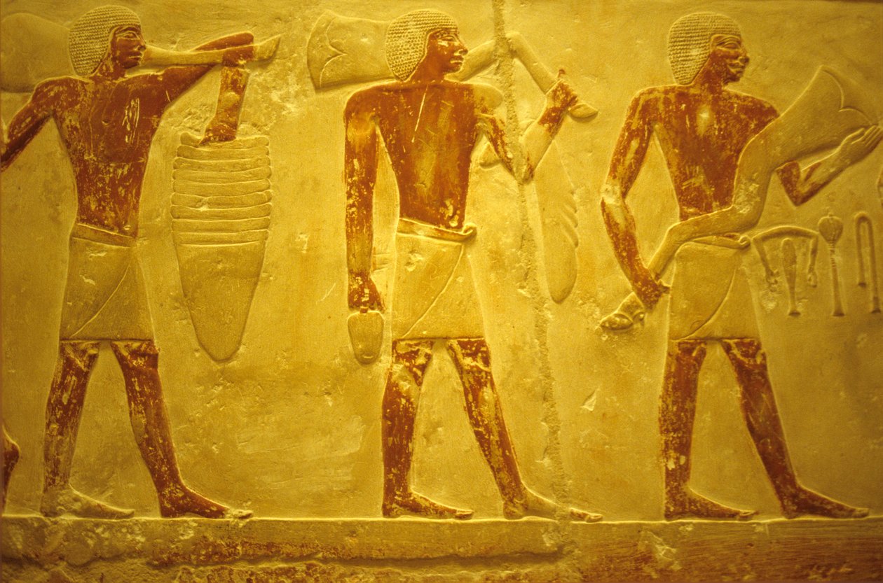 Ancient Egypt, Wall carving/painting, Mastaba/Tomb of Idout, Saqqara ...