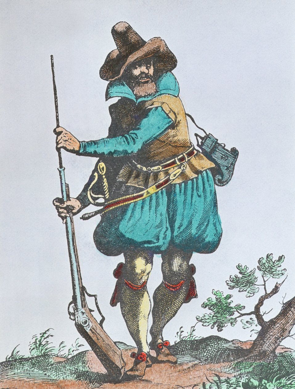 German Soldier of the Early 17th Century, Armed with Matchlock Musket