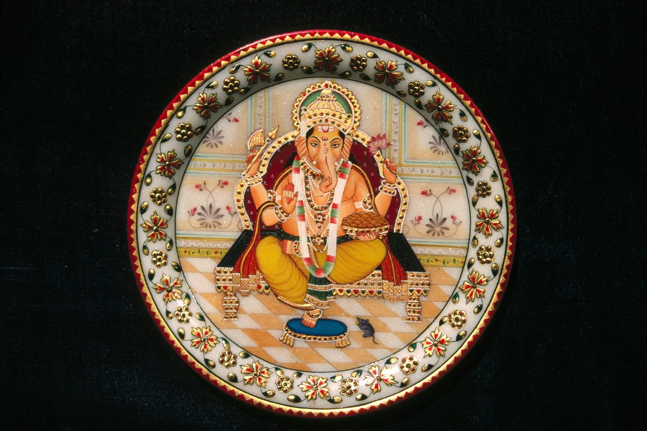 Lord Ganesh Ganpati Miniature Painting on Paper
