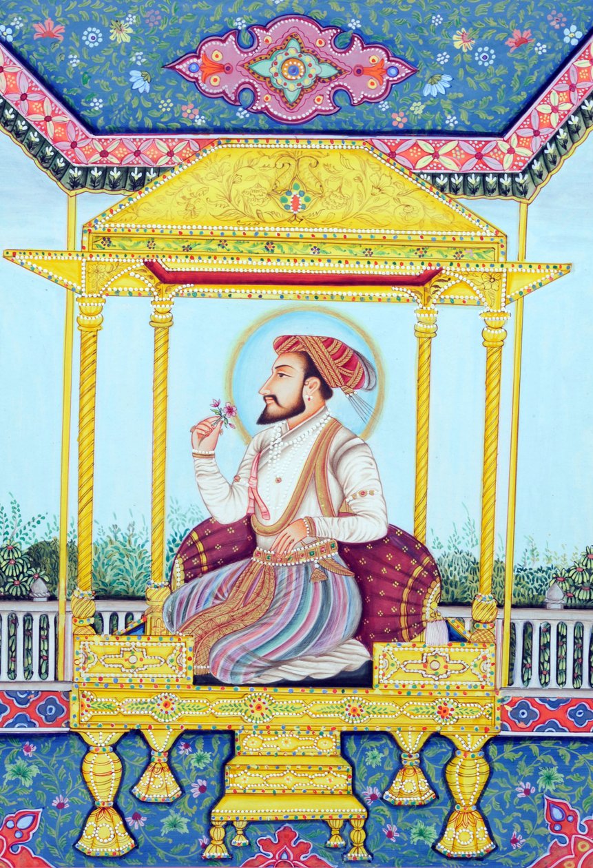 Miniature Painting of Mughal Emperor Shah Jahan