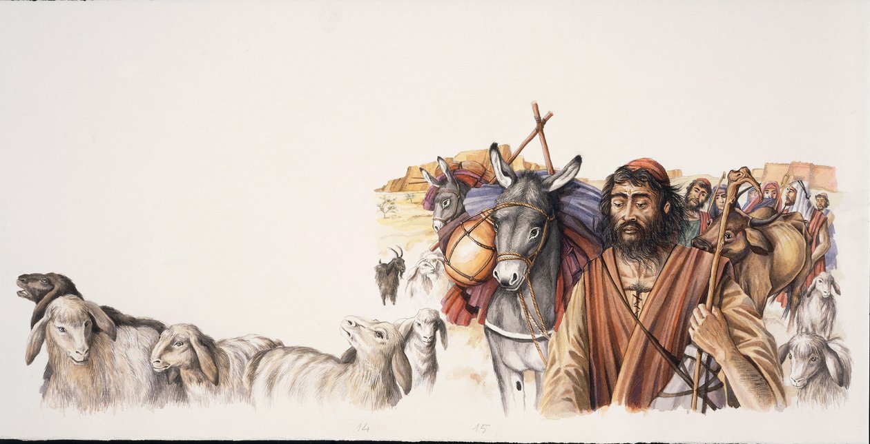 Abraham leaves the town of Ur by School Italian