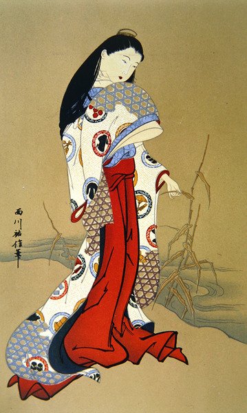 Japanese Girl of the Genroku Period by School Japanese