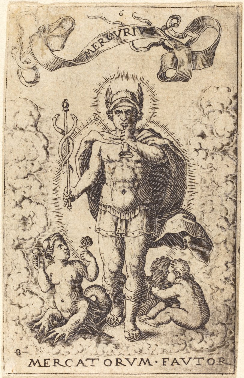 Mercury by Sebald Beham: Highest-quality art reproduction