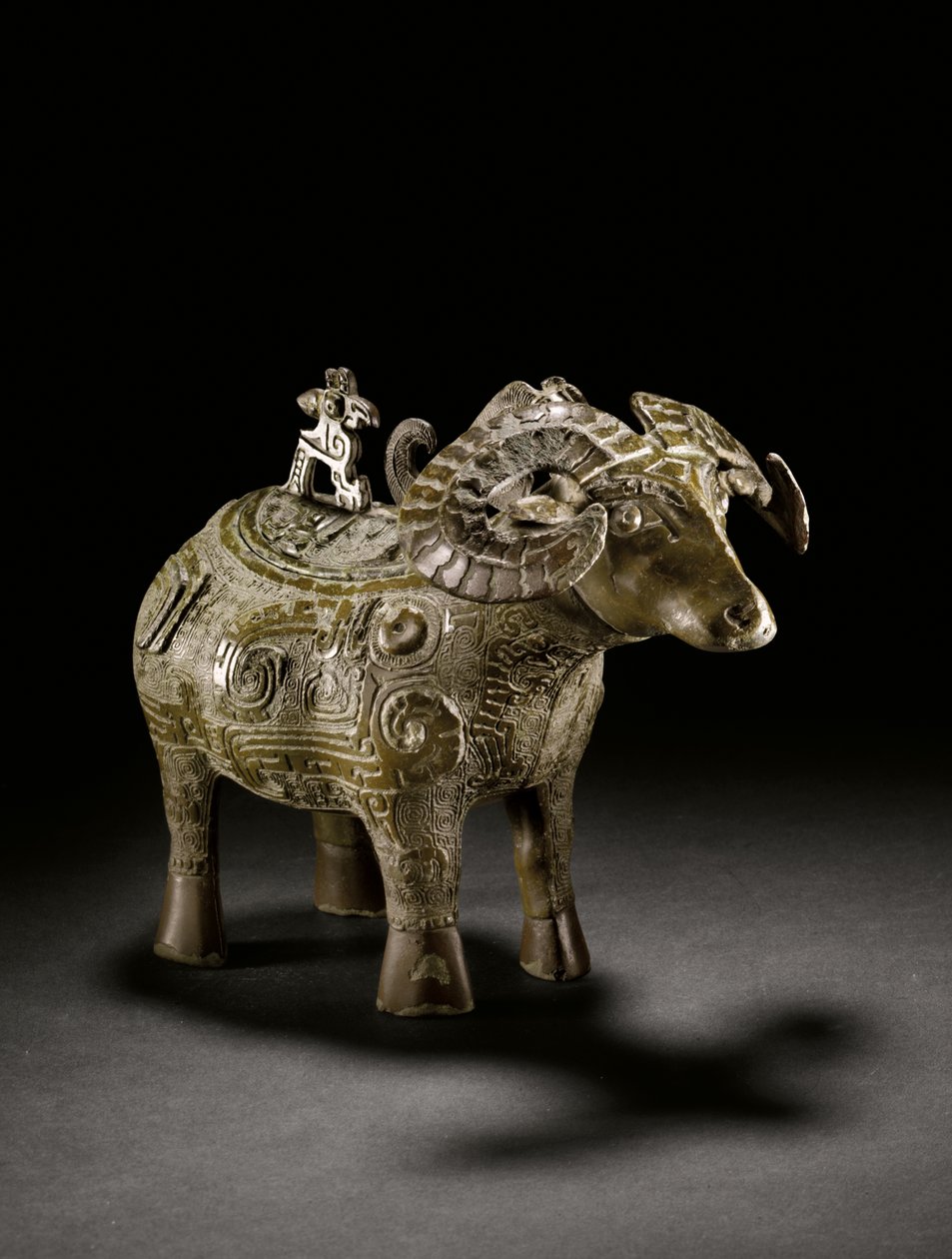 Shang Dynasty Bronze Ritual Vessels Two Chinese Archaic Bronze Ritual