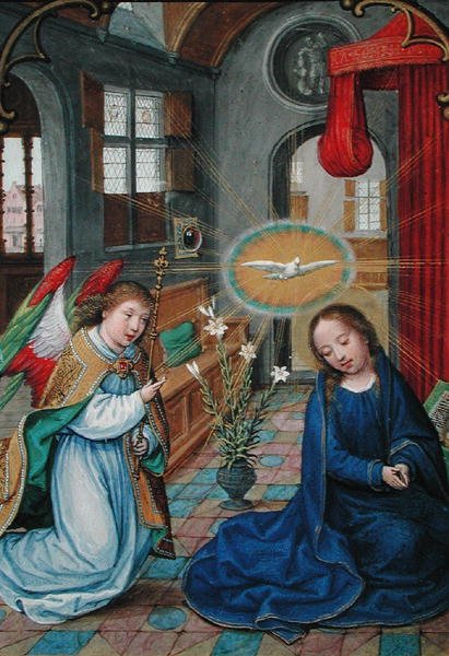 The Annunciation of the Virgin Mary, from the 'Prayer book of Phillip ...