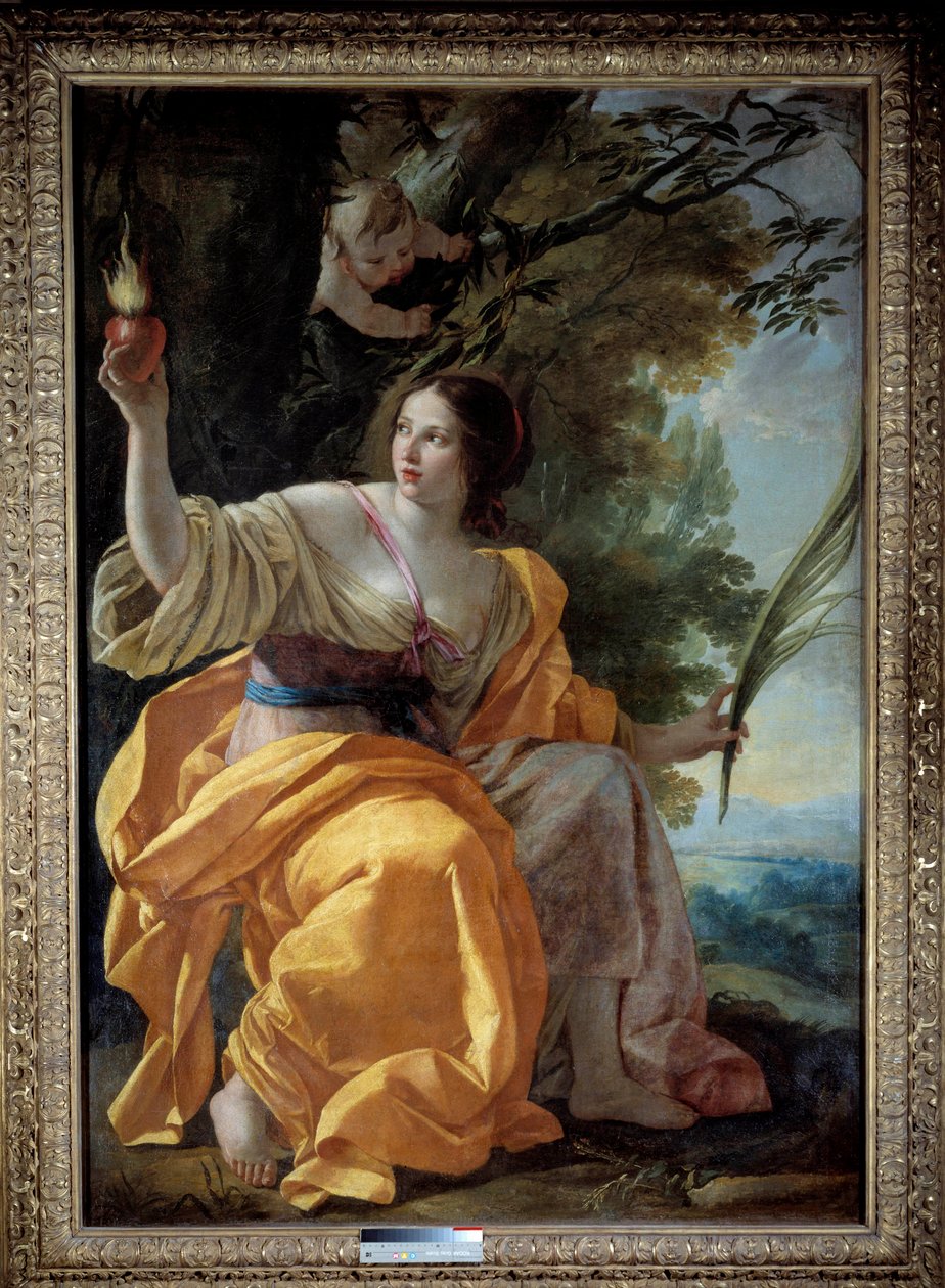 Allegoric Figure of Charity by Simon Vouet: Fine art print