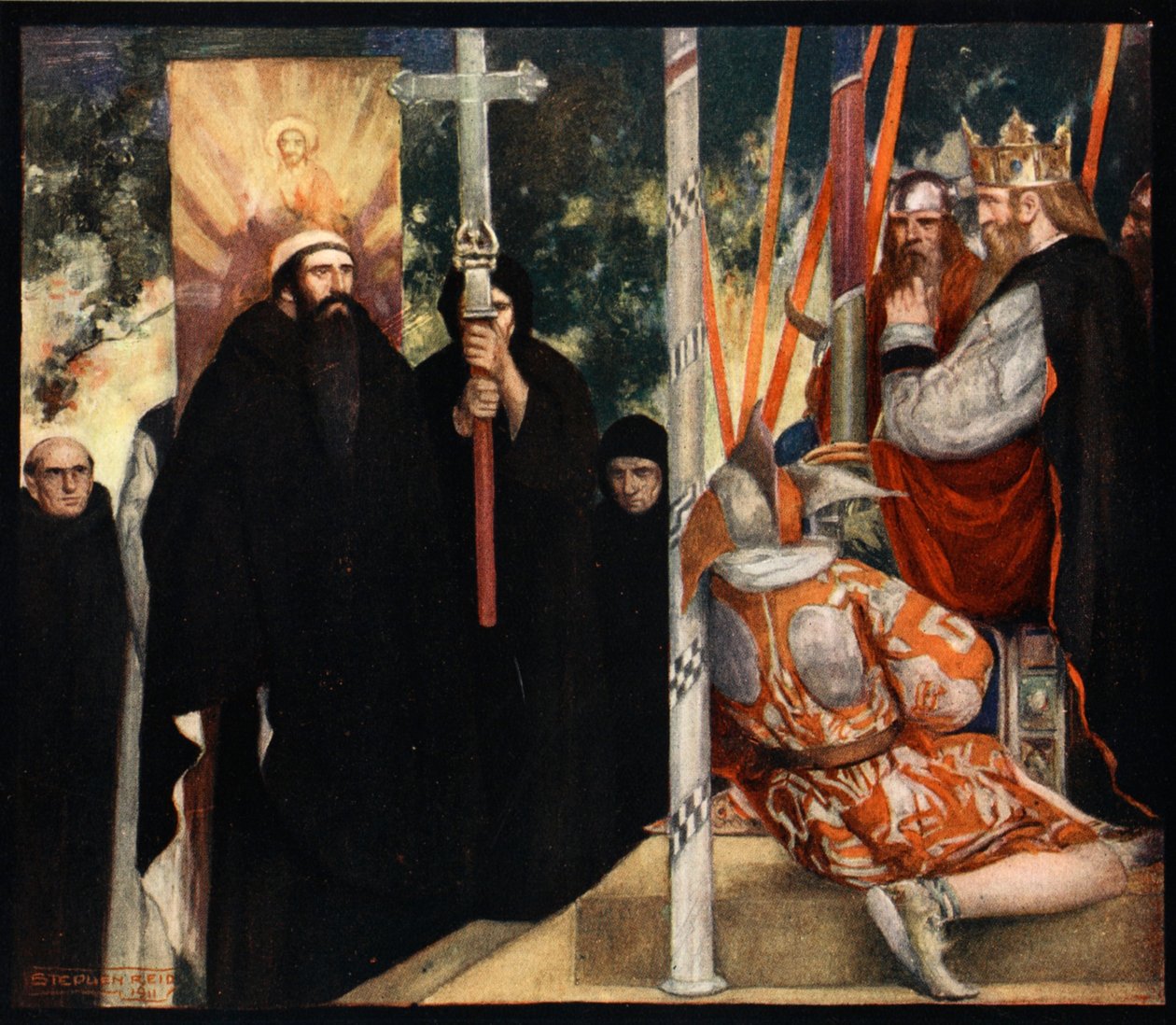 Reception of Saint Augustine by Ethelbert, Illustration from 'The ...