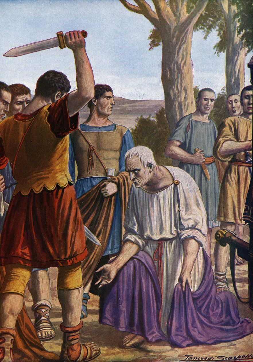 The Death of Cicero by Tancredi Scarpelli: Fine art print