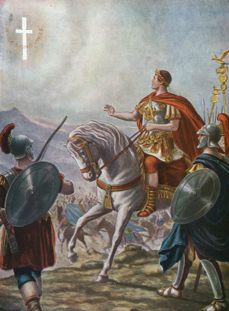 The Emperor Constantine I conversion (engraving)