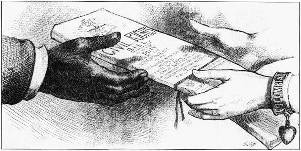 Cartoon of 'The Civil Rights Bill' published in 'Harper's Weekly ...