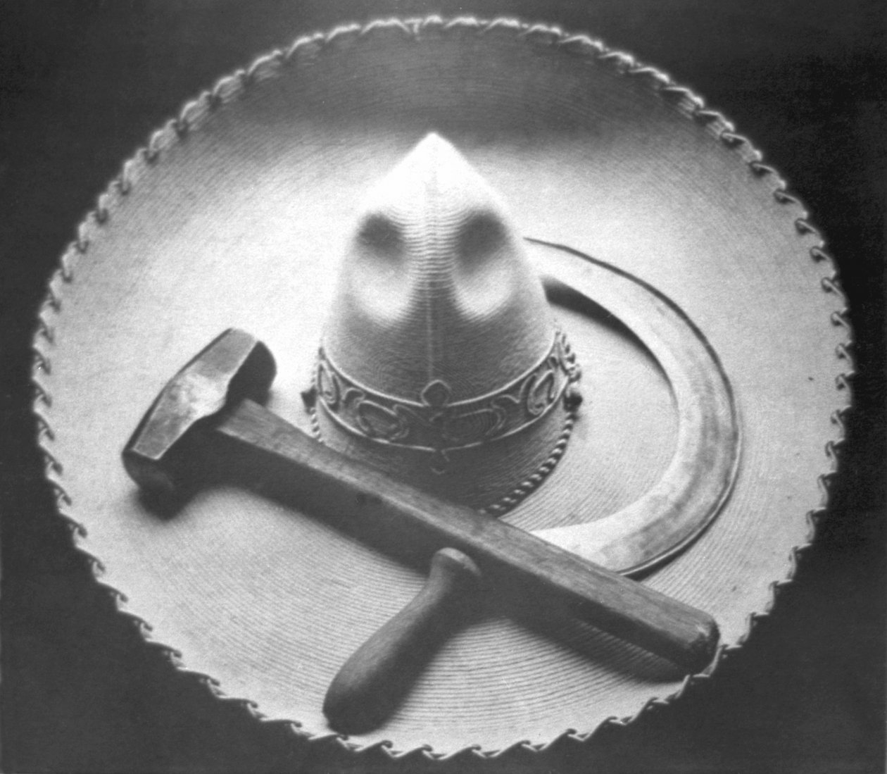 Mexican Revolution: Sombrero with Hammer and Sickle, Mexico City, 1927