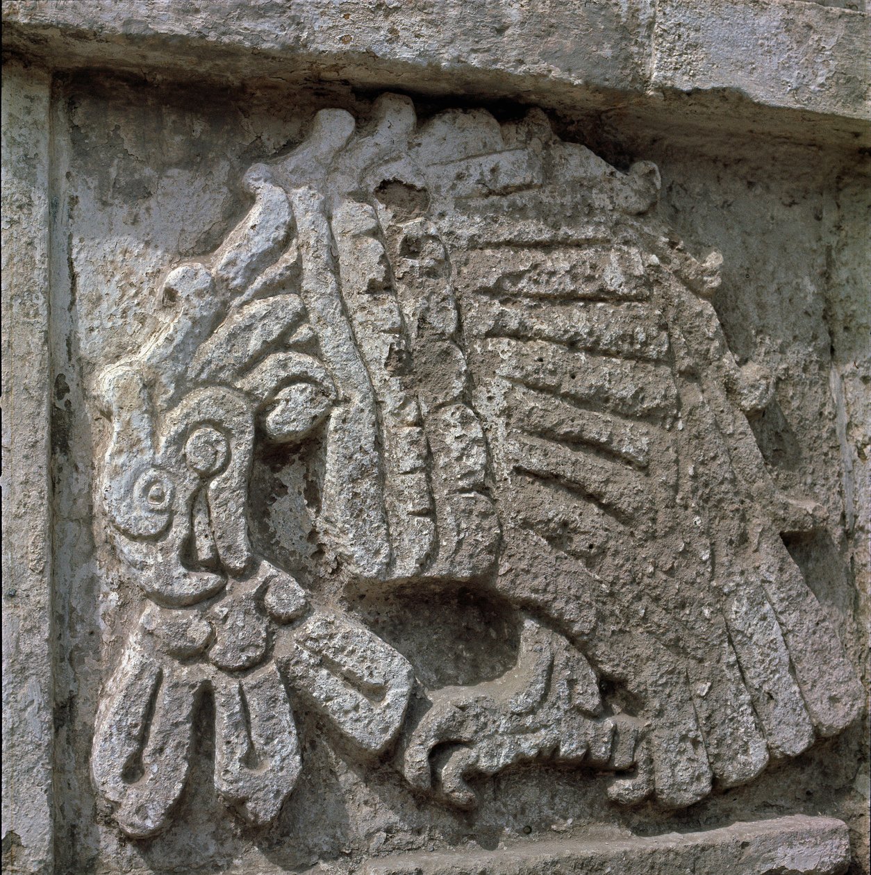 Relief of an Eagle, Temple of Quetzalcoatl by Toltec Toltec