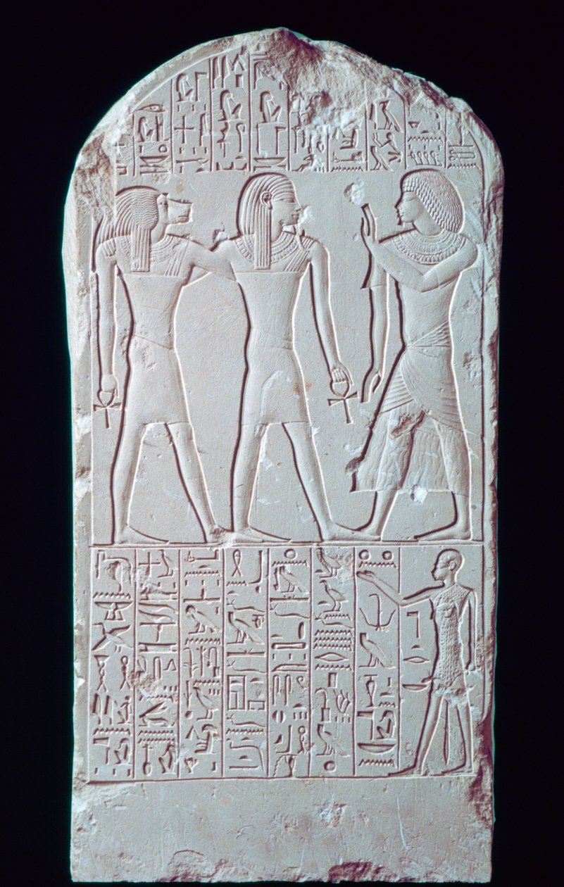 Ancient Egyptian limestone stele by Unbekannt
