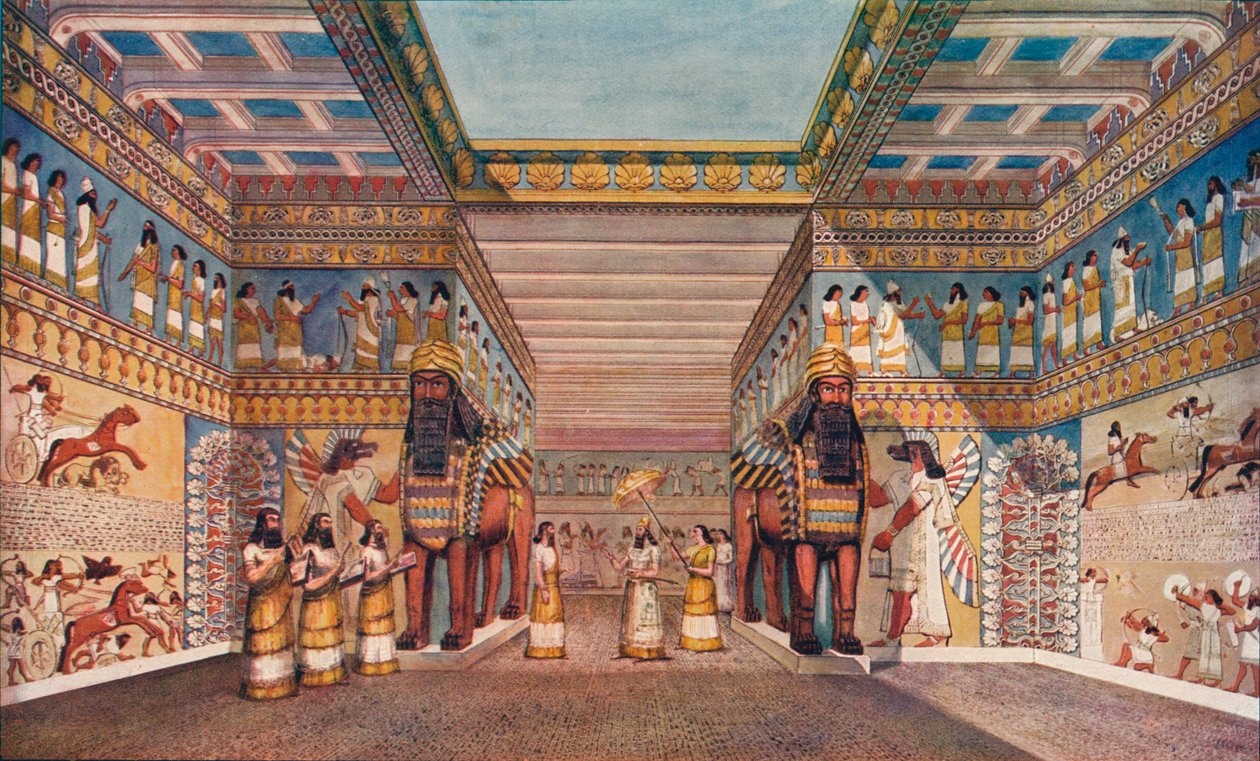 Ancient civilisation: within the palace of an Assyrian king, 1907