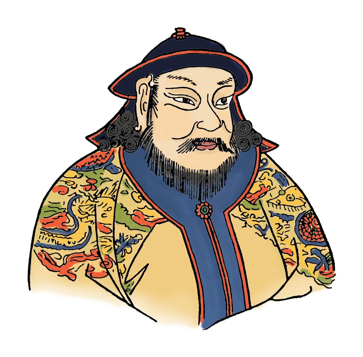 Kublai Khan of the Mongol Empire and founder of the Yuan Dynasty