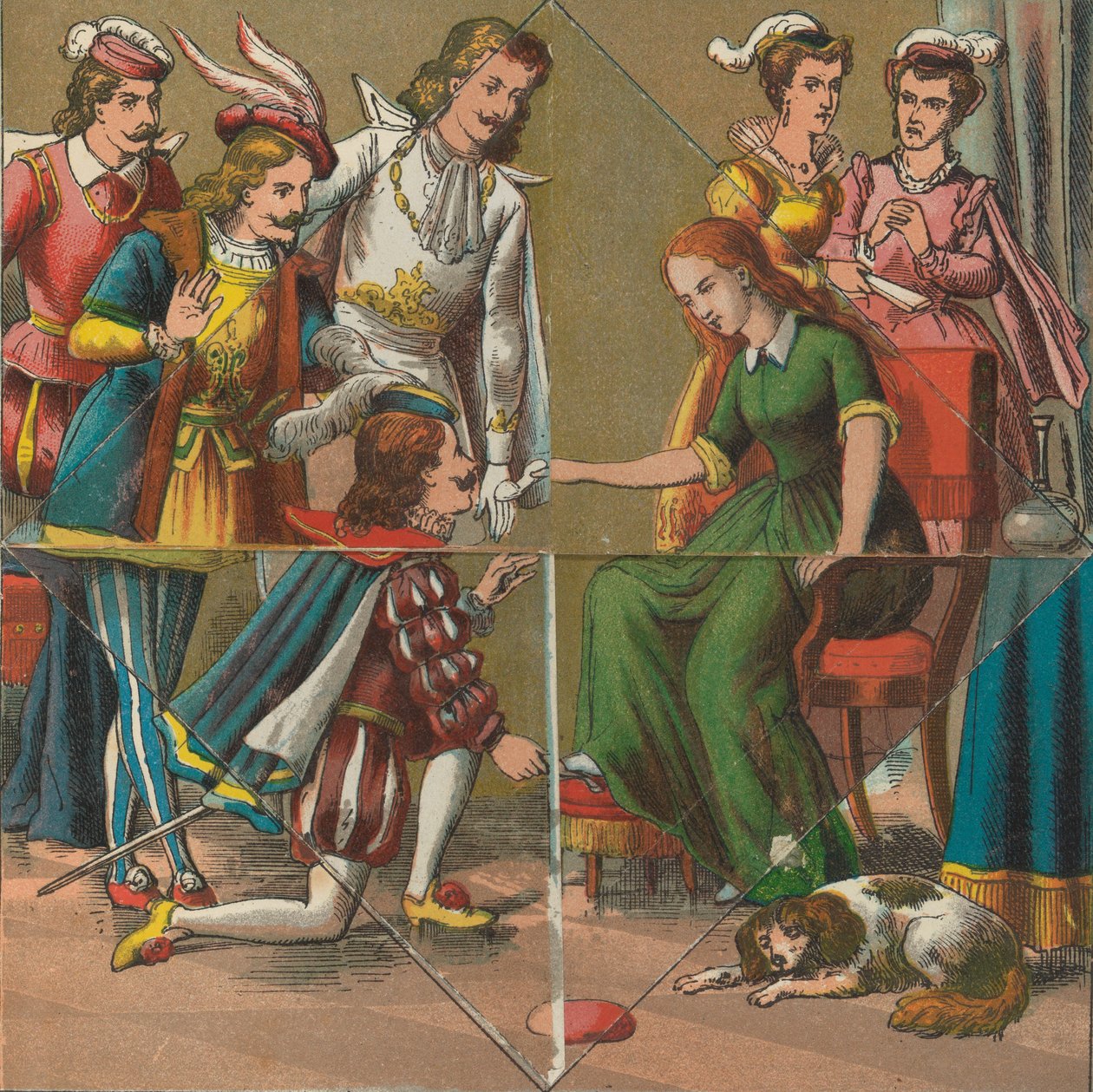 Little Red Riding Hood and Cinderella with Surprise Pictures, ca. 1875
