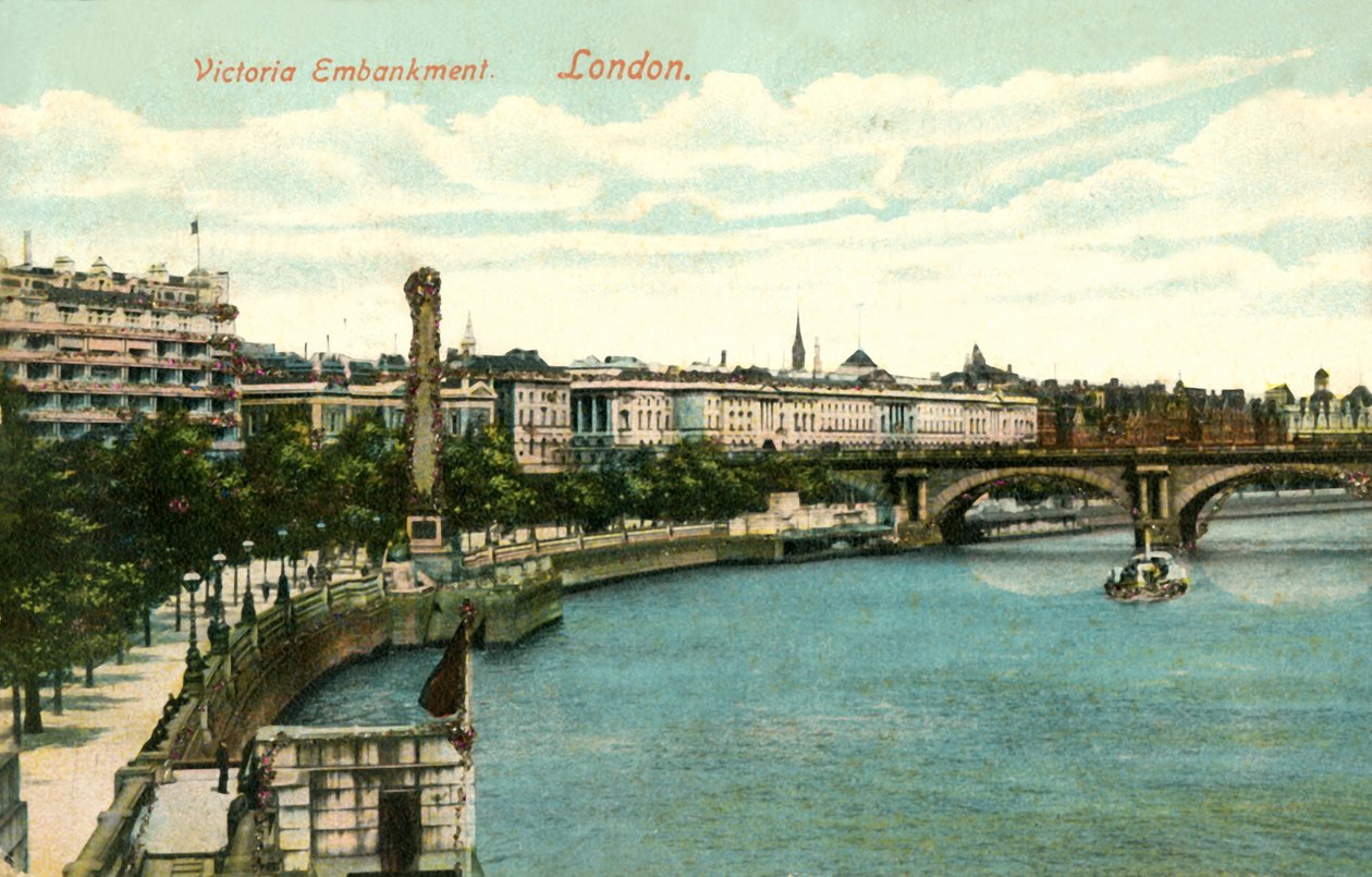 Victoria Embankment - London by Unbekannt: Fine art print