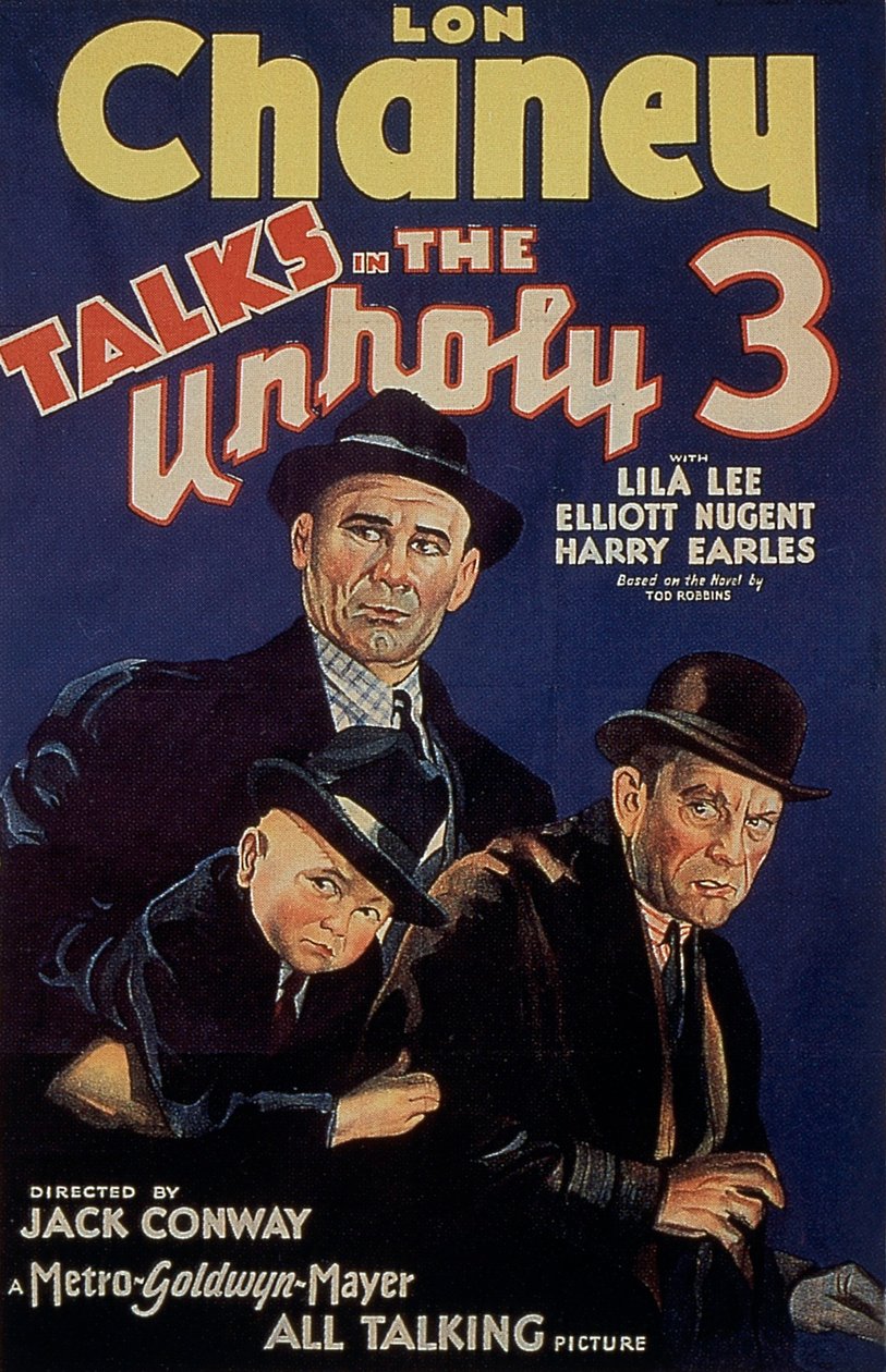 Poster of the film The Unholy Three by Tod Browning with Lon Chaney 1925