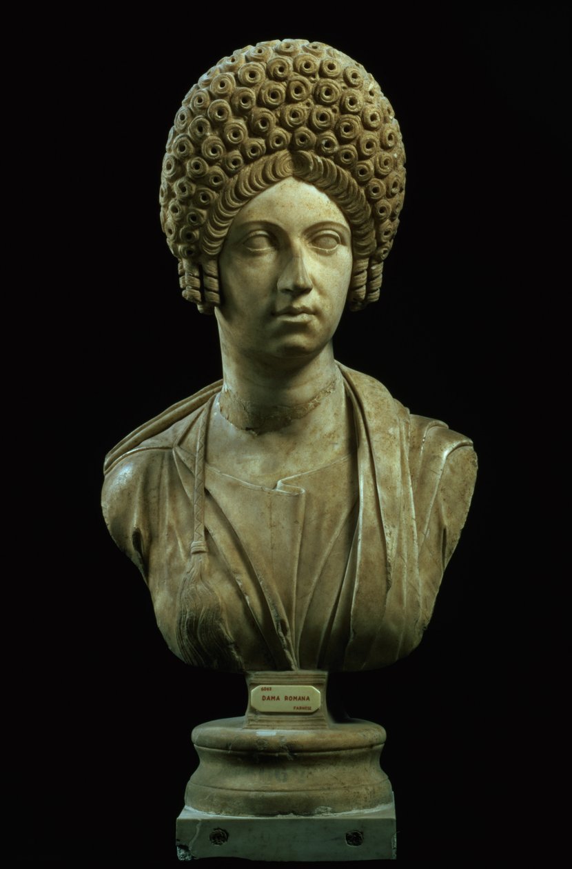 Portrait Of A Flavian Woman Painted Bust Of Roman Woman From Around 80