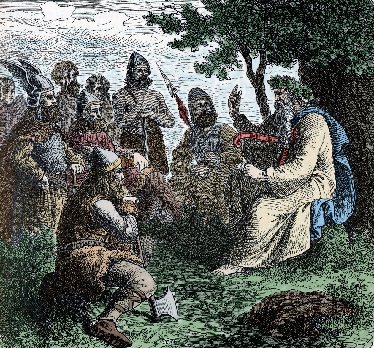 A Bard Reciting to Northmen - Viking Civilization: A Bard Druid Recites ...