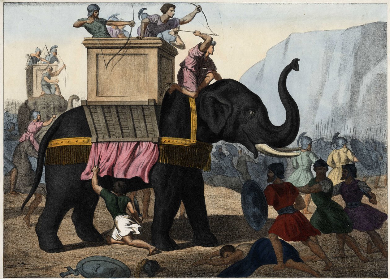 Eleazar Macchabee (Maccabee or Macabee) fights alongside the Jews ...