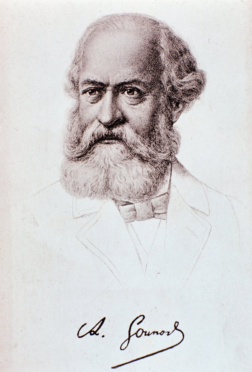 Portrait of Charles Gounod (1818-1893) English composer Drawing. 19th ...