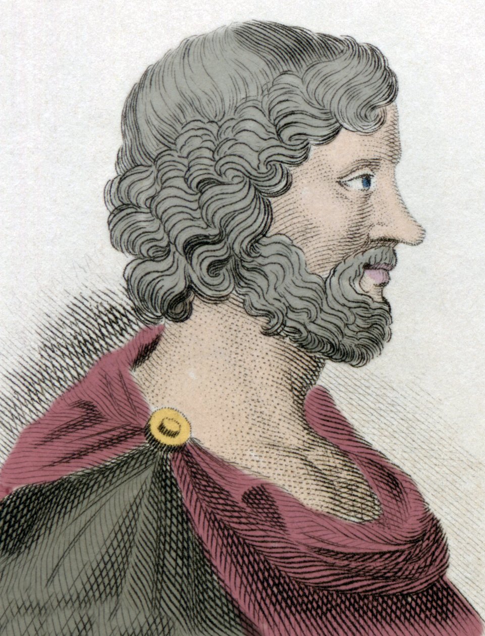 Representation of Aristippus of Cyrene, Greek philosopher disciple of ...