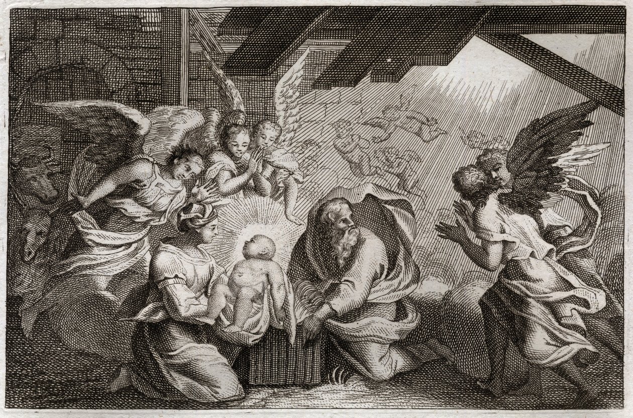 Royaumont Bible, New Testament: The Nativity. Jesus Christ was born ...