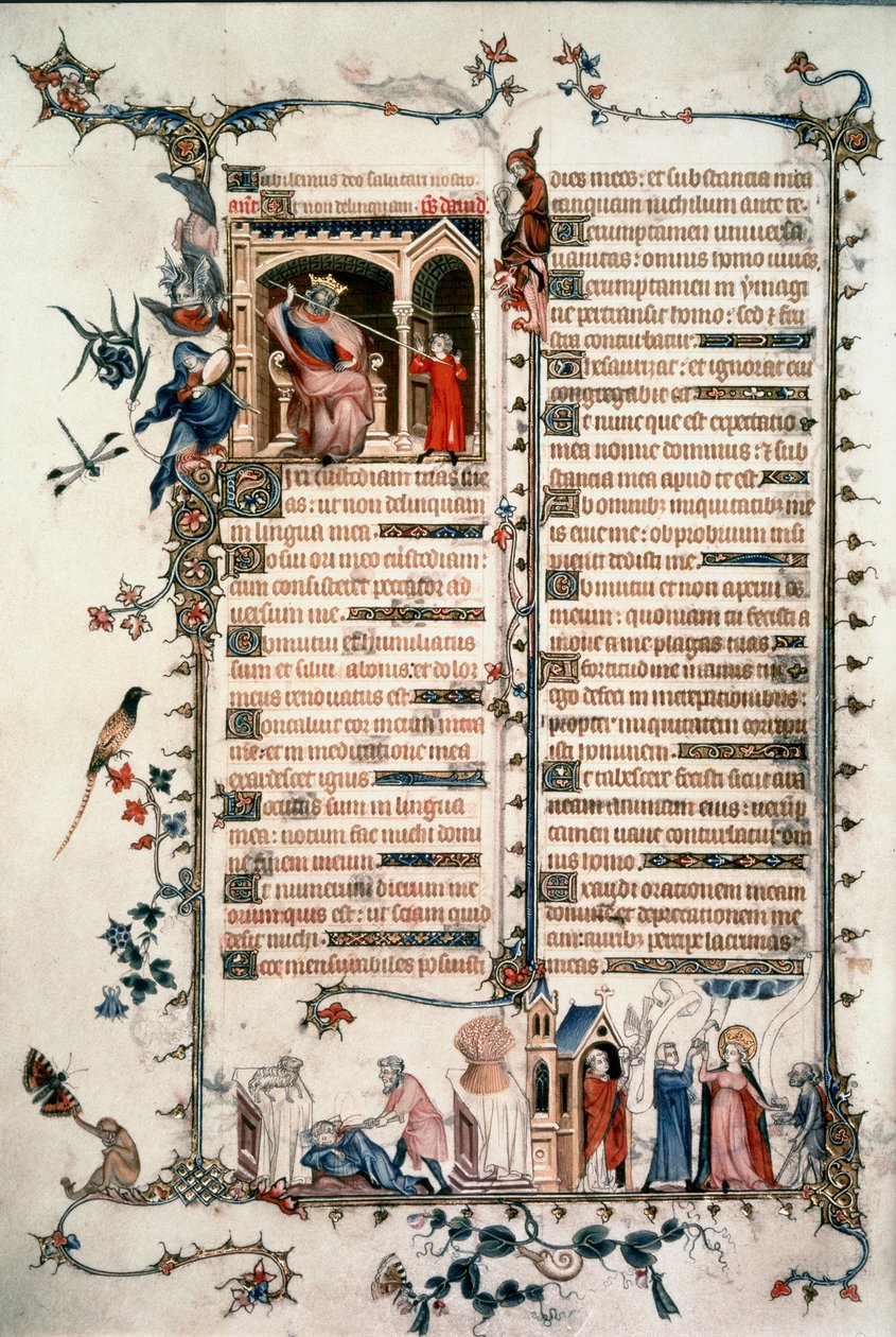 Saul threatening David, Cain killing Abel, Allegories of the Eucharist ...