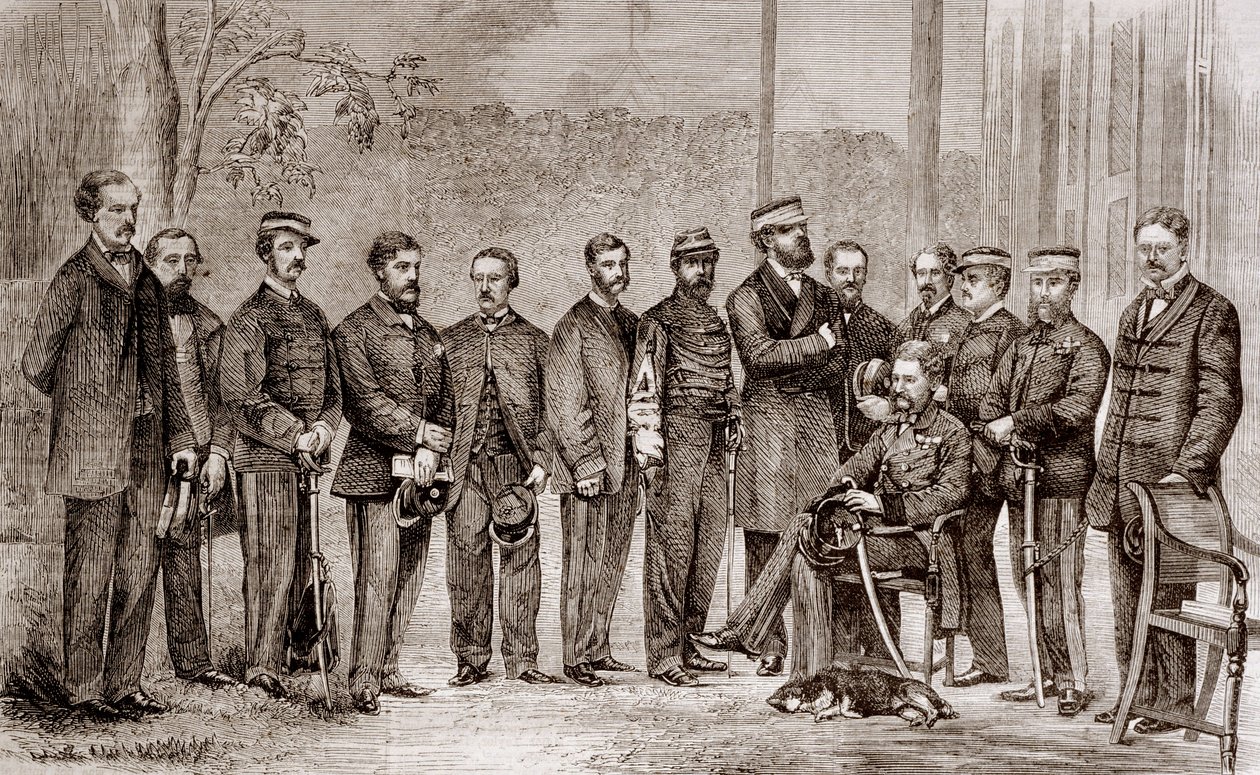 Sir James Hope Grant, a British Soldier and His Staff During the Second ...