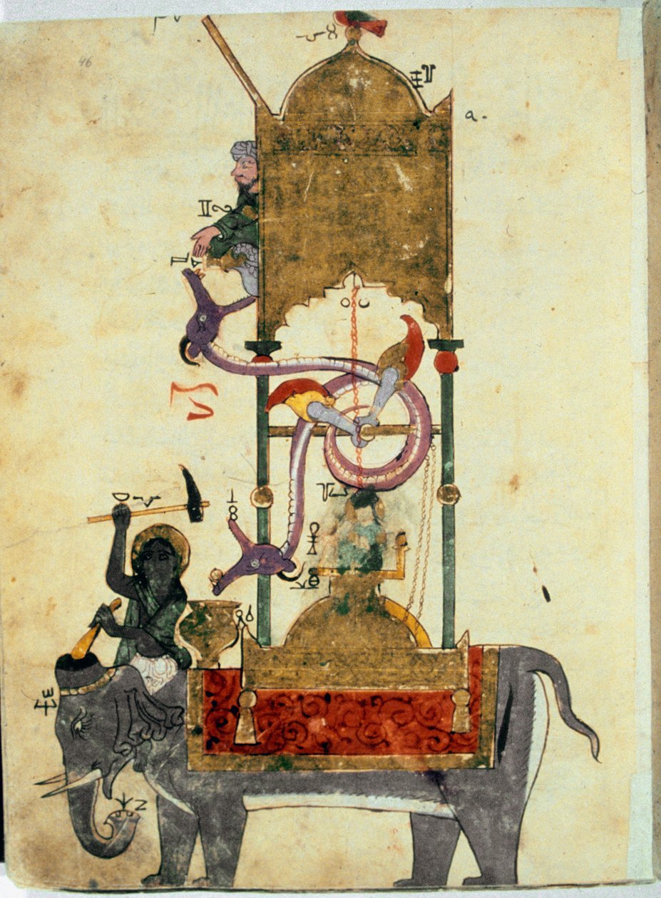 The Clepsydra with the Elephant. Medieval Muslim Invention Consisting of an Elephant-Shaped ...