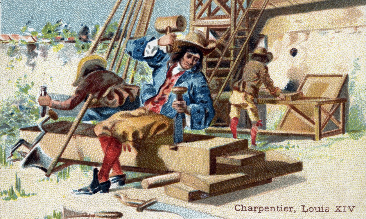 The craft of carpenter at the beginning of the 18th century