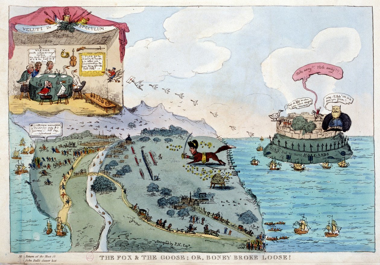 English Cartoon about Napoleon Bonaparte - in Napoleon I, Caricatures ...