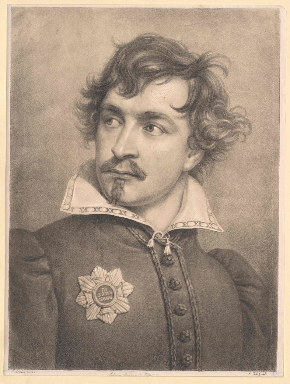 King of Bavaria Louis I by Unknown artist: Fine art print