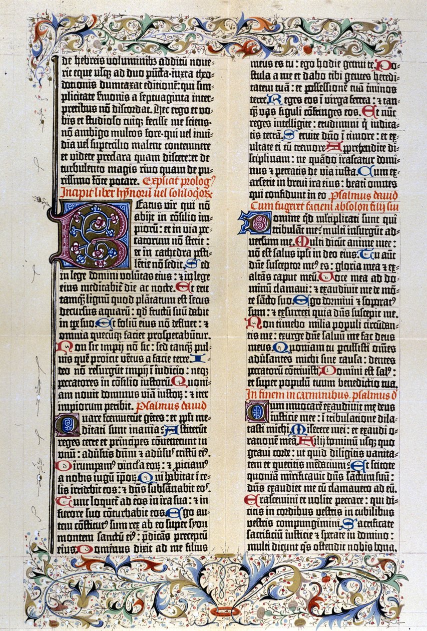 Latin Bible Art Incunabula | Houston Christian University