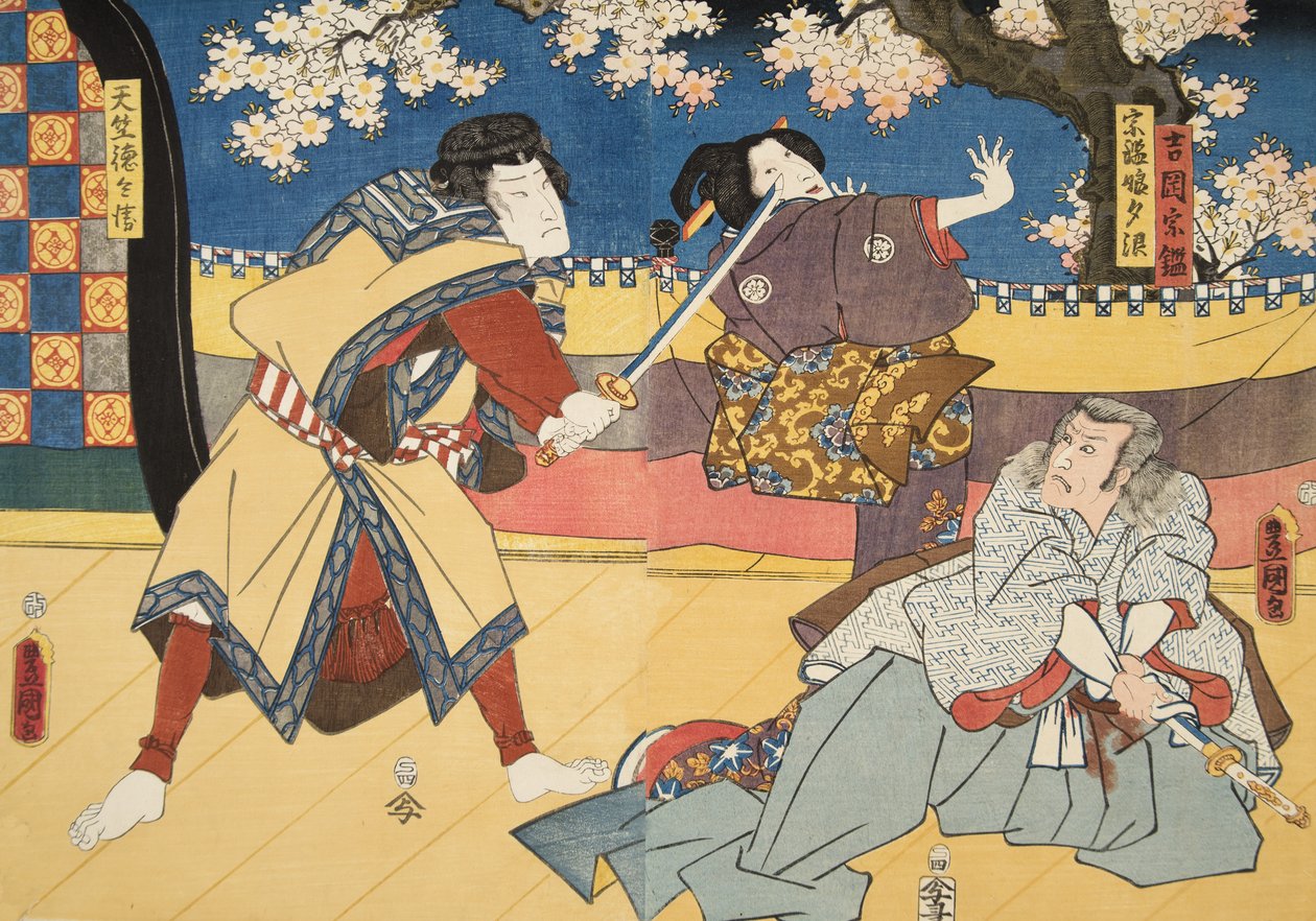 Scene from Tale of Genji by Murasaki Shibuku, c. 1860