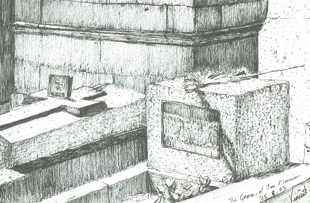 The grave of Jim Morrison Paris by Vincent Alexander Booth