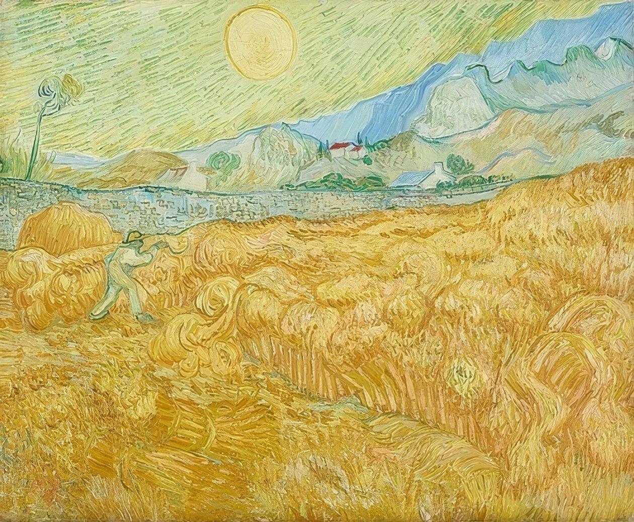 The Harvest, Cornfield with Reaper (La moisson). 1889