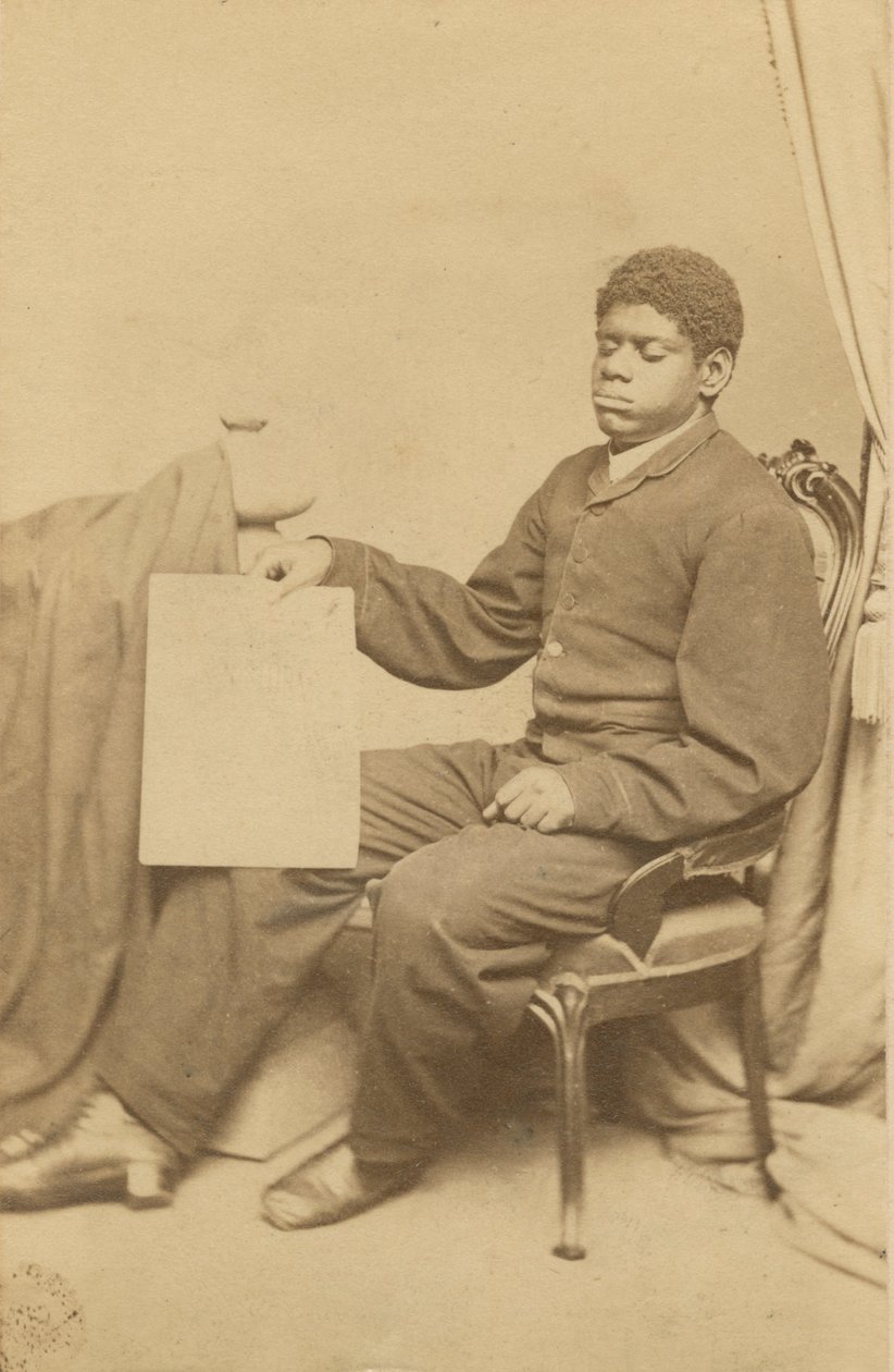 Carte-de-visite of Thomas Wiggins, also known as Blind Tom, ca. 1870