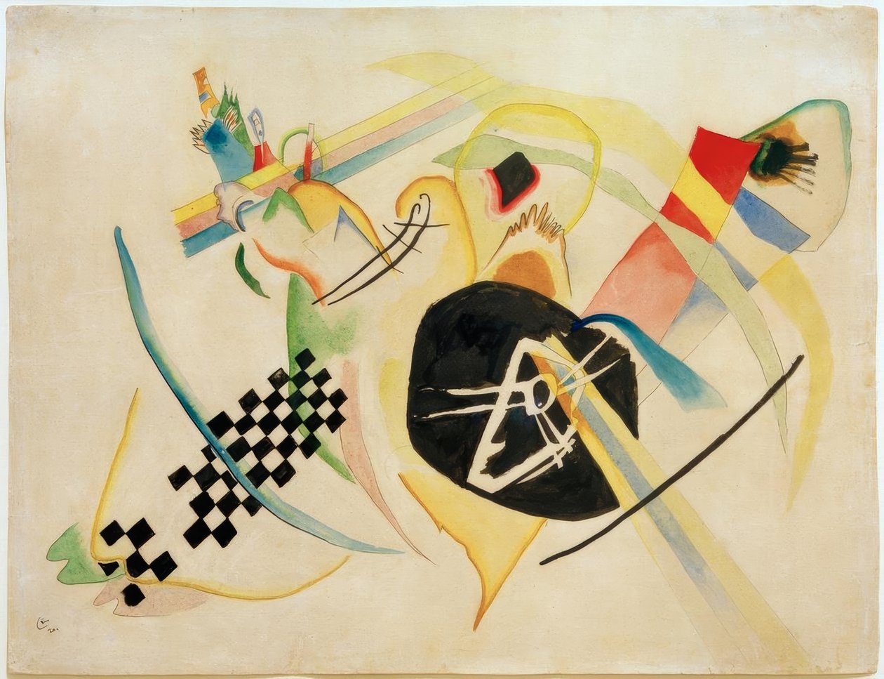Design for On White I by Wassily Kandinsky: Fine art print