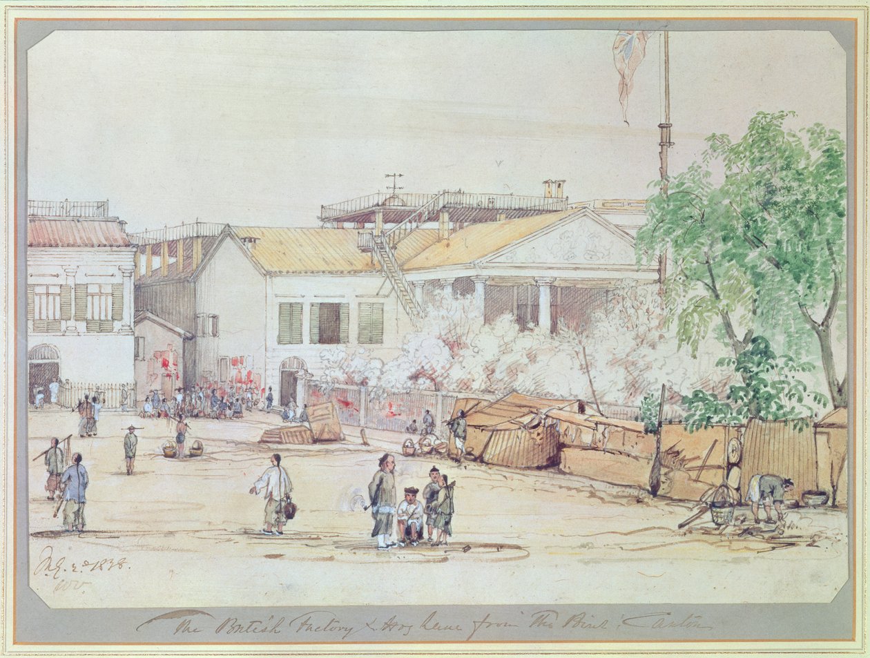 The British Factory on Hog Lane, Canton, 1838
