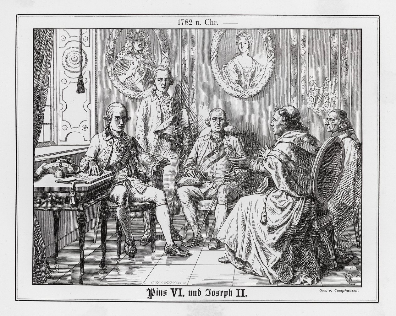 Pope Pius VI and the Holy Roman Emperor Joseph II