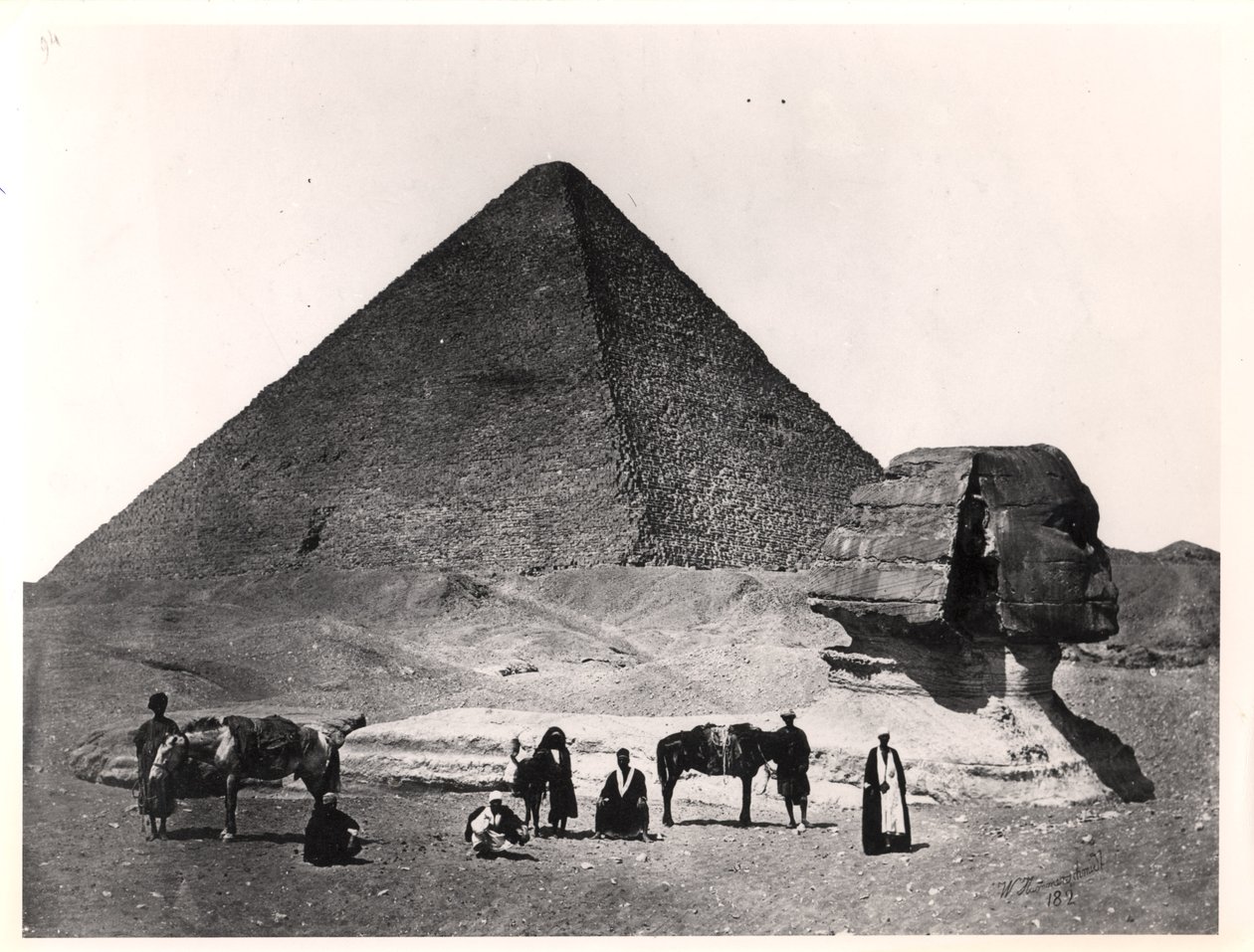 The Sphinx and the Great Pyramid of Khufu at Giza