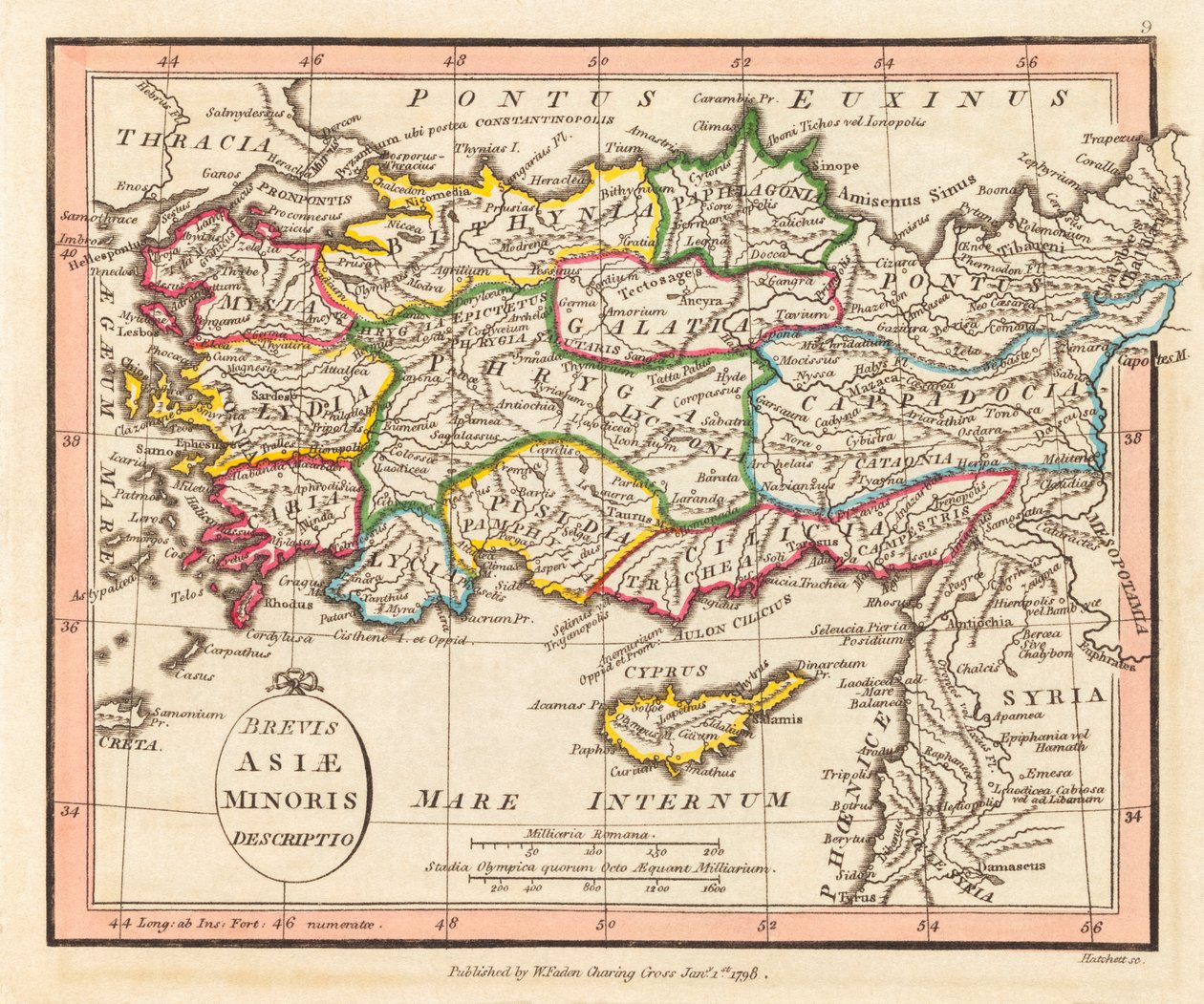 Asia Minor Map Ancient Asia Minor. / Mitchell, Samuel Augustus / 1875