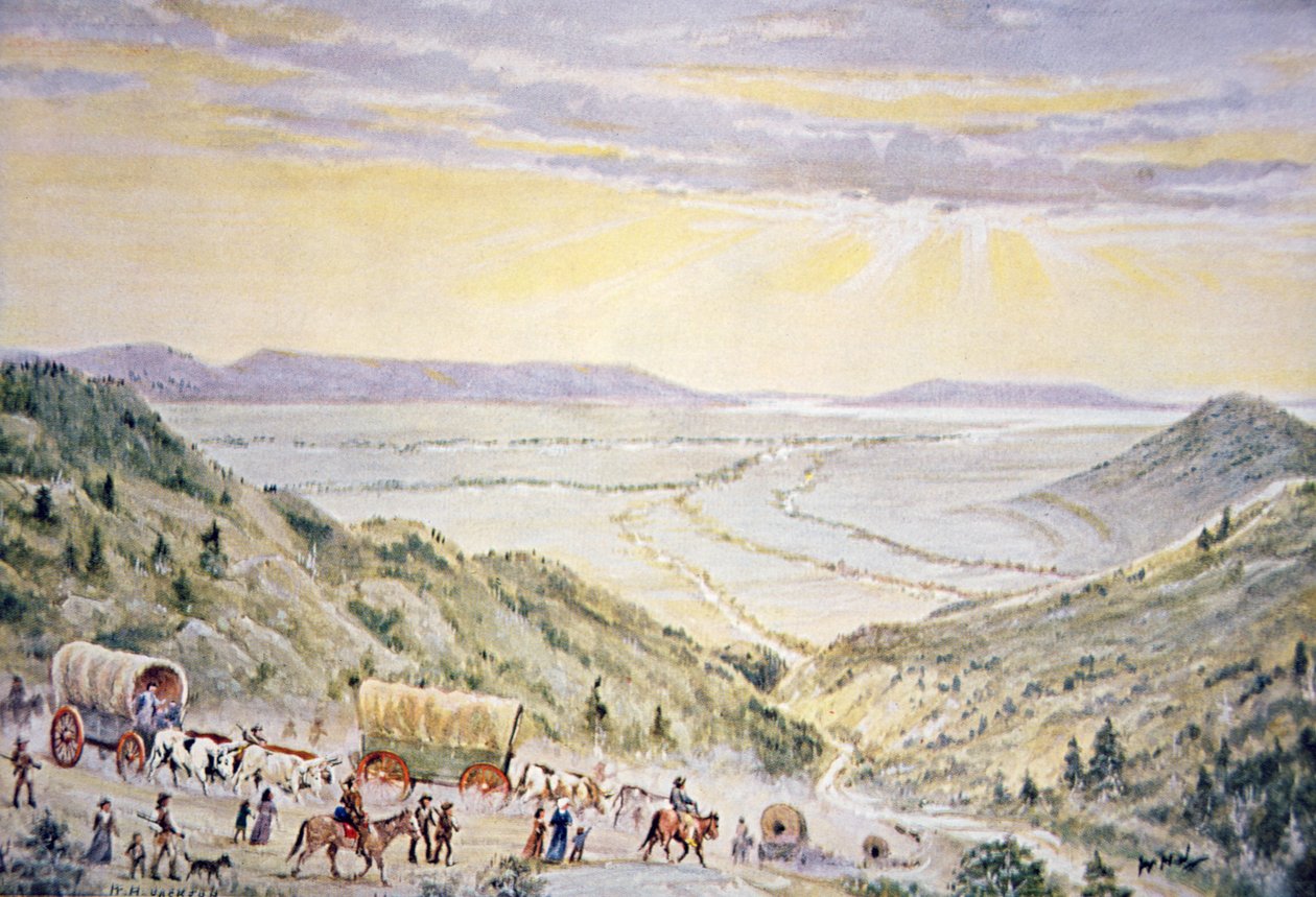 Mormons Descending Little Mountain into Salt Lake City, Utah