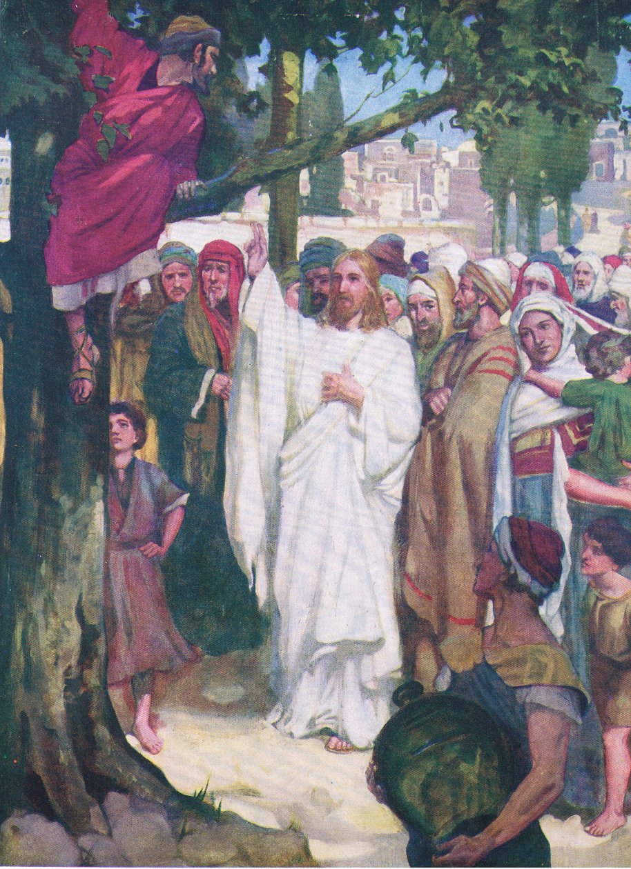 Zacchaeus, from The Bible Picture Book published by Thomas Nelson, c.1950